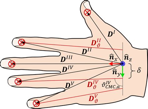 distances d i between virtual nodes measured by means of the mps and