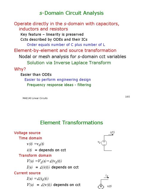 s domain circuit analysis operate directly in the s domain with