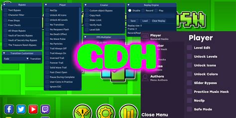 Gdh мод меню Geometry Dash с читами By Tobyadd