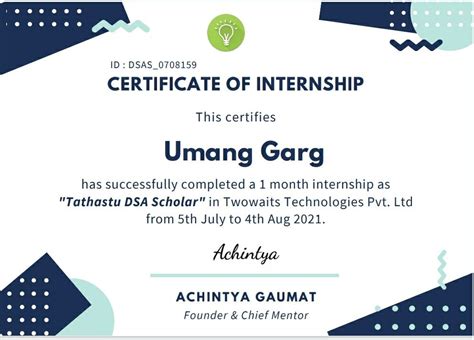 Umang Garg On Linkedin Connections Internship Education Career Job Internship Dsa 10