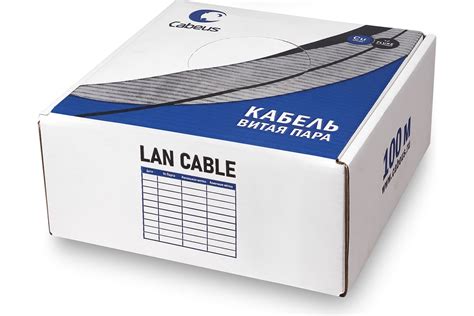 Кабель витая пара Utp U Utp Cabeus категория 5e 4 пары 24 Awg