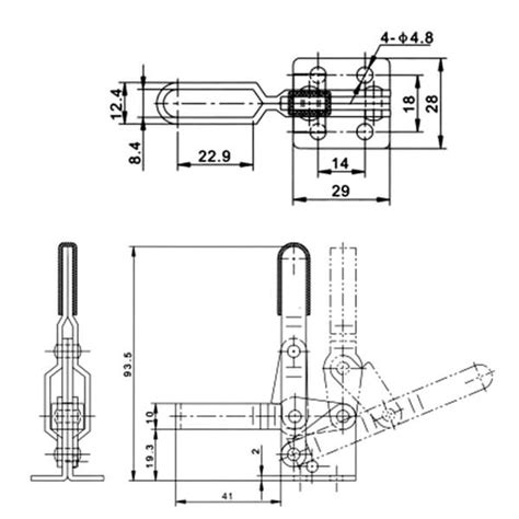 China GH B Heavy Duty Vertical Toggle Clamps Manufacturer