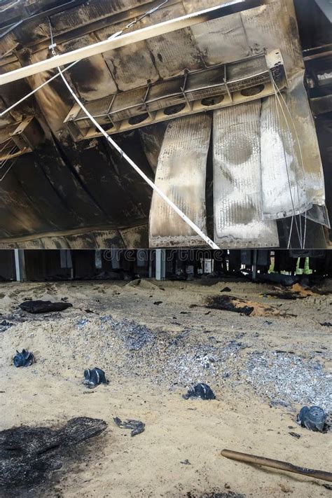 The Aftermath Of A Devastating Fire Revealing The Charred Remains Of A