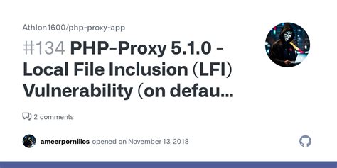PHP Proxy 5 1 0 Local File Inclusion LFI Vulnerability On Default