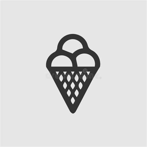Ice Cream Vector Icon Esp 10 Stock Vector Illustration Of Icream