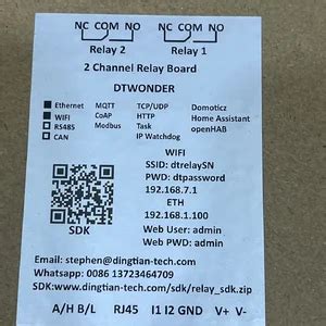 Ethernet Relay Network Wifi Switch Modbus TCP UDP MQTT Web Schedule Task RS485 CoAP