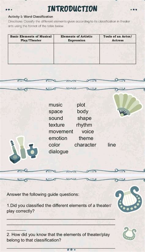 Introduction Activity 1 Word Classification Studyx