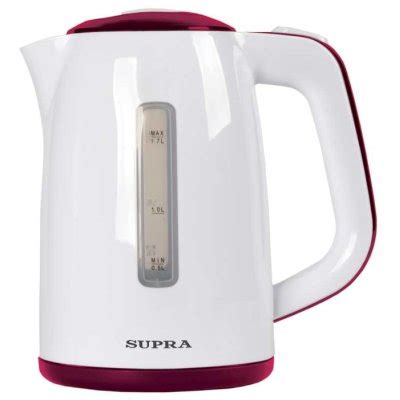 Supra KES-1728 White-Burgundi купить в KNS. Чайник Supra KES-1728 White ...