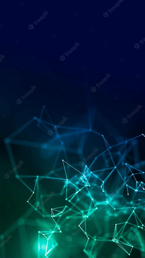 Premium Photo Abstract Triangular Networks Connecting Dots Geometric
