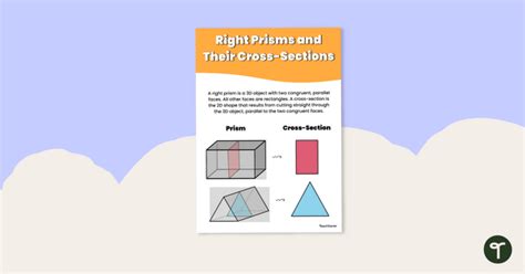 Right Prisms And Their Cross Sections Task Cards Teach Starter