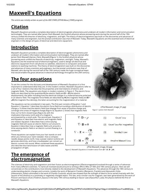 Lecture Maxwells Equations Pdf Electromagnetism James Clerk Maxwell