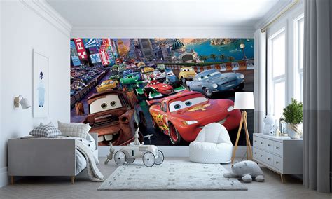 Lightning Mcqueen And Friends Wallpaper Mural Custom Made Etsy Uk