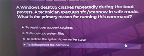 Solved A Windows Desktop Crashes Repeatedly During The Boot