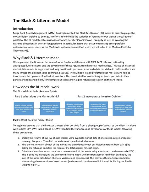 An Introduction To The Black Litterman Model Pdf