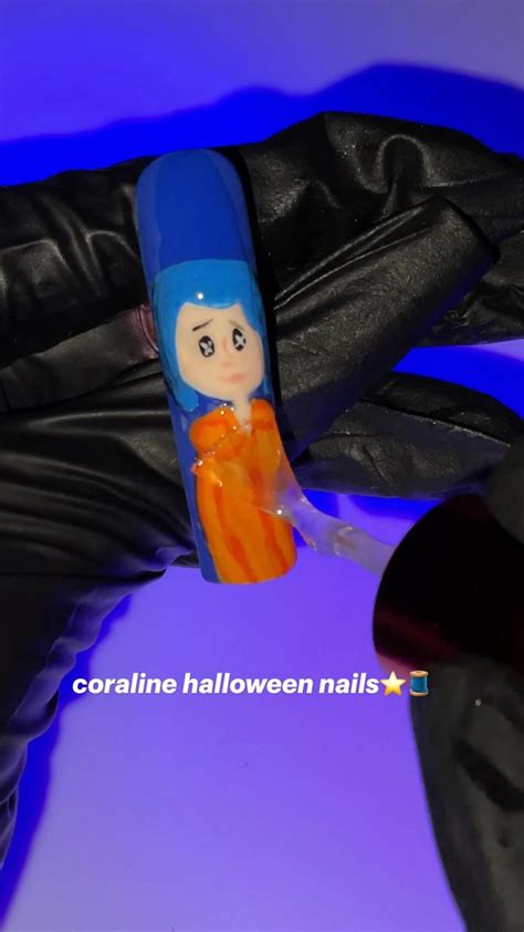 Coraline Nails Coraline Nail Art Coraline Nails Acrylic Coraline
