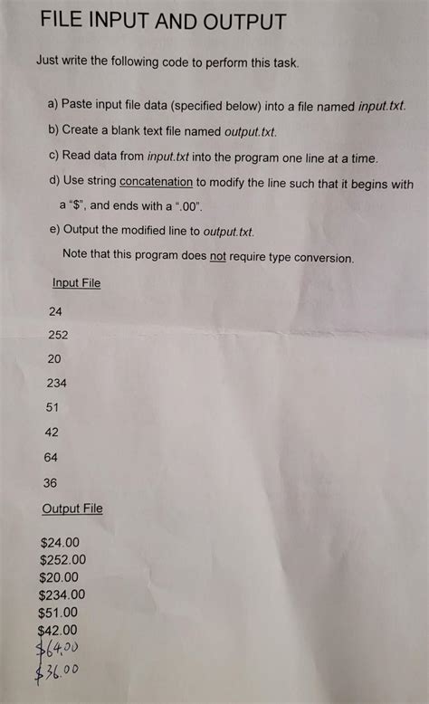 Solved Just Write The Following Code To Perform This Task Chegg