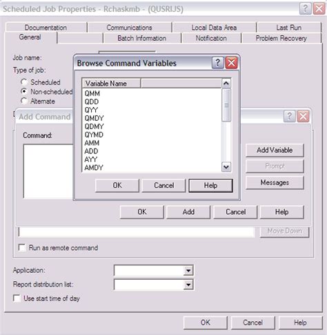 Definingusing Command Variables With Ajs