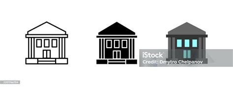 박물관 건물 아이콘입니다 법원 건축의 상징입니다 정부 기관 벡터 일러스트 레이 션 역사 갤러리 및 전시 간판 유산 기념물 및