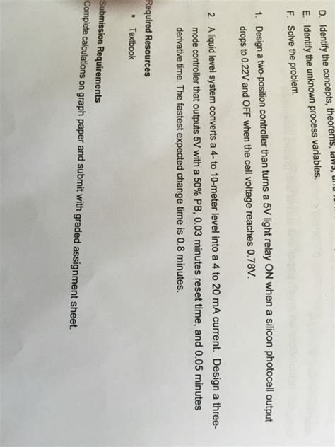 Solved Identify The Concepts Theorems Laws E Identify