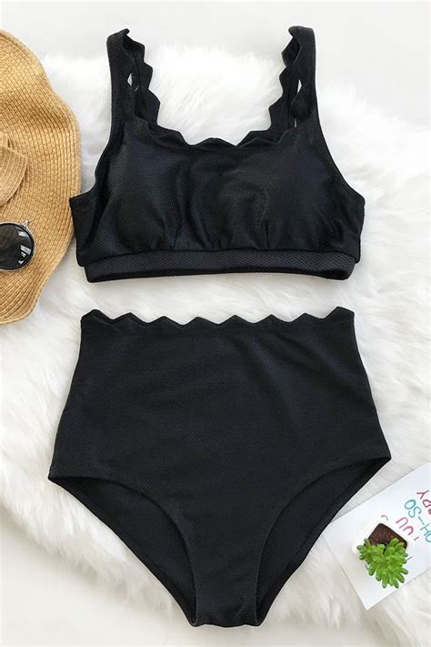 Cupshe Seaside Tank High Waisted Bikini Set