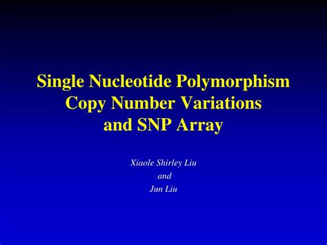 ppt single nucleotide polymorphism copy number variations and snp