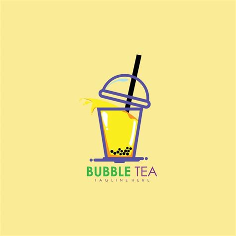 Bubble Tea Logo Design 51573420 Vector Art At Vecteezy