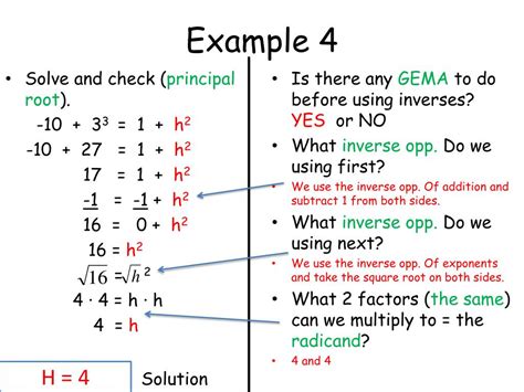PPT Inverse Operations W Equations Using Exponents And Square Roots Notes Absent Copy Friday 5