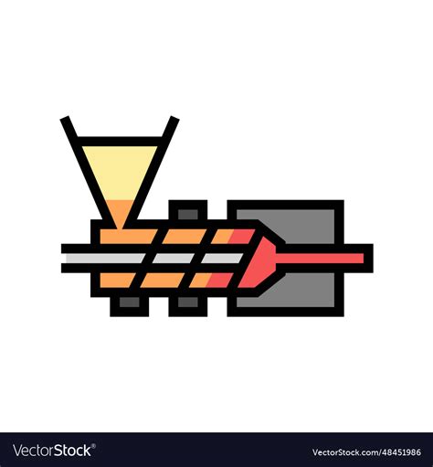 Extrusion Materials Engineering Color Icon Vector Image