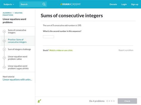 Khan Academy Sums Of Consecutive Integers Unit Plan For 7th 8th