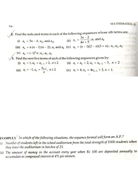 Arithmetic Progression Important Questions Class 10 Pdf