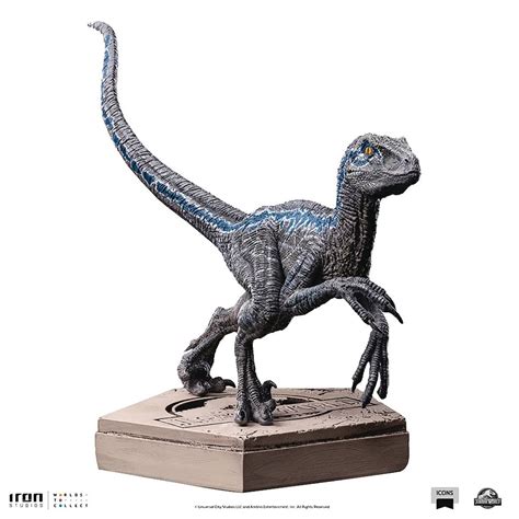 Jurassic World Velociraptor Blue Icons Statue