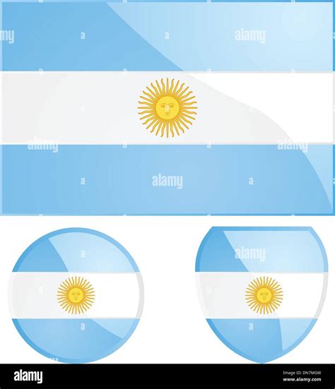 Argentina Blue White Sun Flag Stock Vector Images Alamy