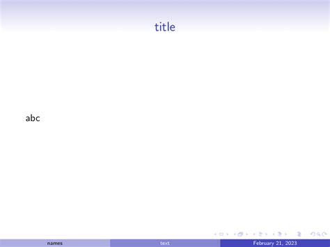 Adding Elements To A Beamer Template TeX LaTeX Stack Exchange