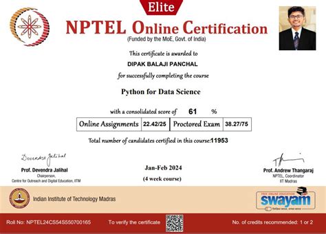 Connections Python Datascience Nptel Dipak Panchal