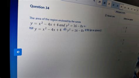 Find The Area Of The Region Enclosed By The Curves Y X2 4x 4 And