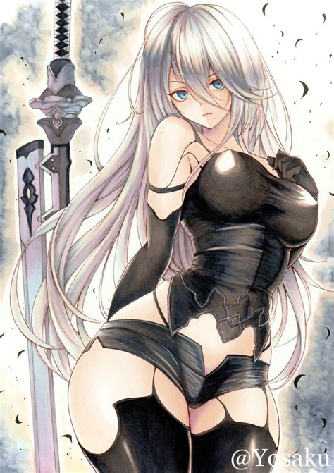 Yosaku Vs Hina A2 Nier Automata Nier Automata Nier Series Highres Marker Medium