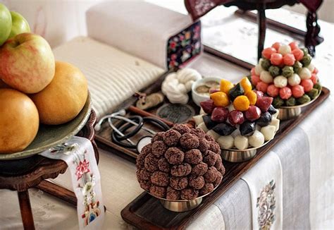 An Assortment Of Fruits And Pastries On A Tray