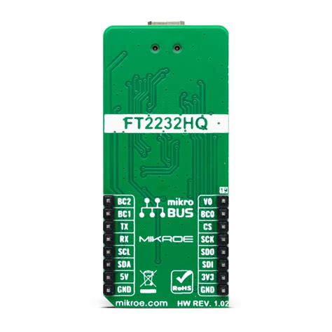 Ftdi Click Board With Ft2232h Dual High Speed Usb 2 0 To Uart I2c Spi Serial Interface Converter