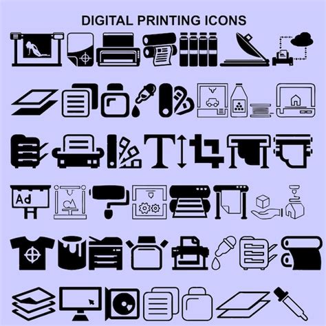 Premium Vector Set Of Digital Printing Vector