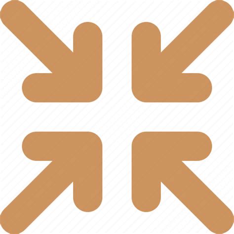 Arrows Minimize Direction Icon Download On Iconfinder