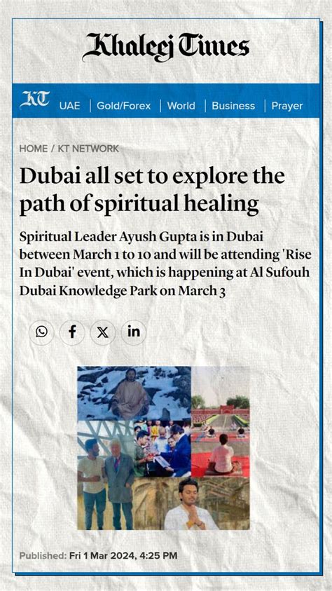 Ayush G On Linkedin Dubai All Set To Explore The Path Of Spiritual Healing Ayush Khaleej