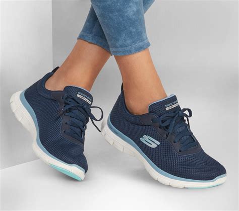 Skechers Flex Appeal 40 Brilliant View Marine Blauw 149303 Nvbl