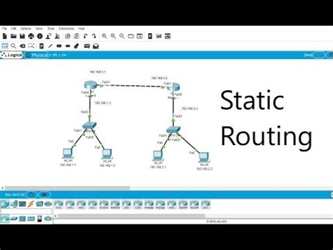 How To Configure Static Routing In Cisco Packet Tracer YouTube
