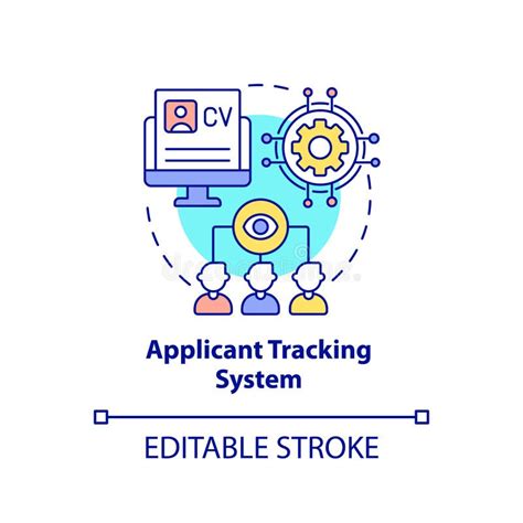 Applicant Tracking System Concept Icon Stock Vector Illustration Of Applicant Management