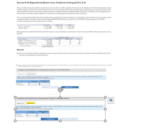 Exercise 9 41 Algo Activity Based Versus Chegg