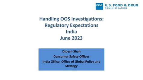 Fda Oos Investigation India Out Of Specifications Pdf