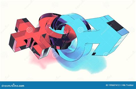 3d Male And Female Gender Symbols Stock Illustration Illustration Of