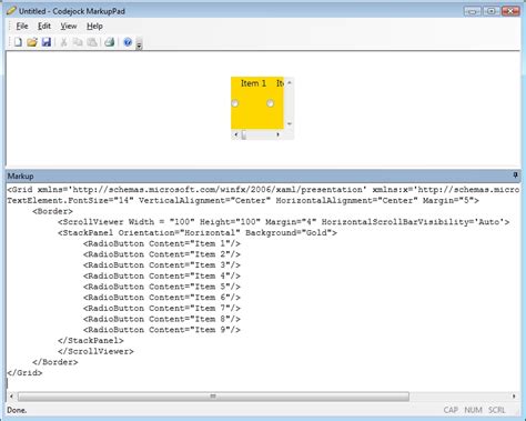 Markup Horizontal Scrolling Codejock Developer Community
