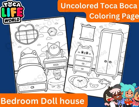Paper Doll House Toca Boca Coloring Pages