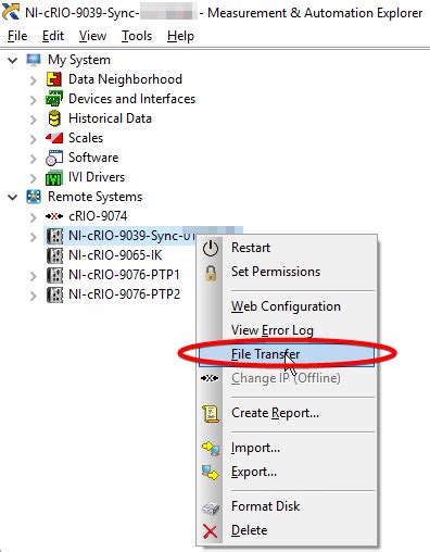 using webdav to transfer files to real time target ni